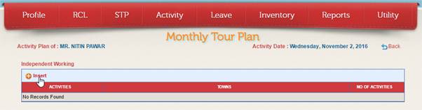 · The below screen appears