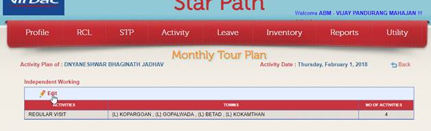 · Afterclick on date you can see below screen, Click on